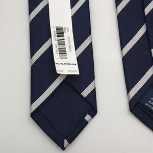 Polo Ralph Lauren | Accessories | Polo Ralph Lauren Striped Silk Repp Narrow Tie Navy White ...